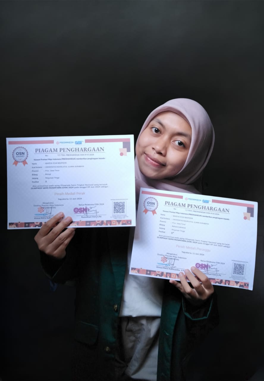 Mahasiswa Kesmas Unusa Raih Dua Medali dalam Olimpiade Sains Nasional 2024 - UNUSA